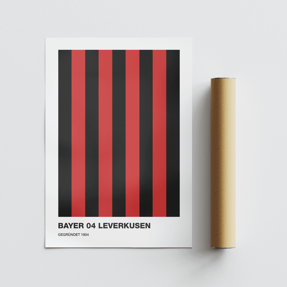 Plakat: Bayer 04 Leverkusen, fodbold | teeprint ApS | Køb online her:
