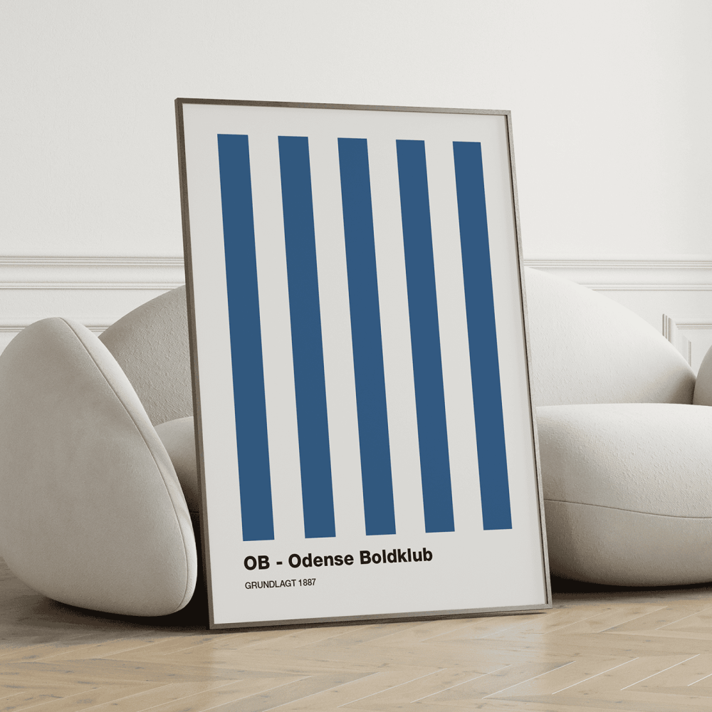 Plakat: OB, Odense Boldklub, fodbold | teeprint ApS | Køb online her: